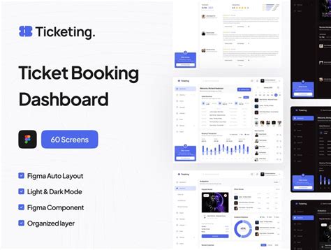 Ticketing Ticket Booking Dashboard UI Kit Figma Resources Ui Kit Dashboard Ui Dashboard