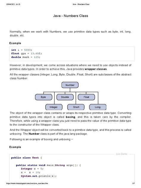 java numbers class pdf computer science computer programming