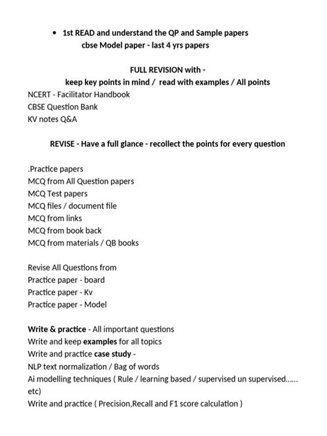 Revision Plan Pdf Revision Plan Pdf