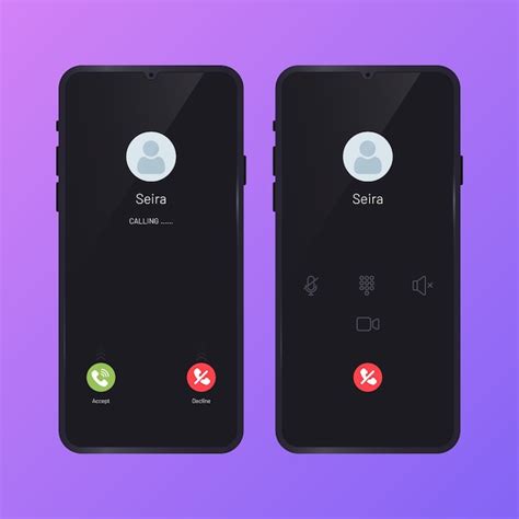 호출 화면 인터페이스 일러스트레이션 무료 벡터