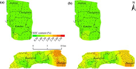 Interpolated Maps Of Soc Content Derived From Observed Values A Download Scientific