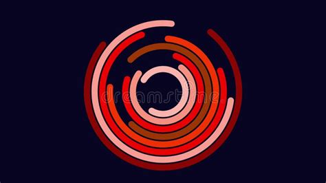 Bold Red Spiral On Black Mesmerizing Minimalistic Circular Pattern