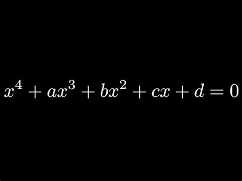 Quartic Formula YouTube