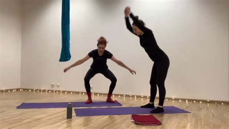 Аэройога Йога на коврике 60 минут Youtube