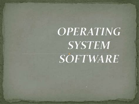 operating system ppt
