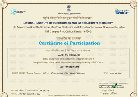 ashish nadh v on linkedin vlsi fpga verilog nielit chiptostartup