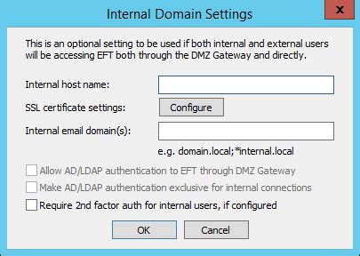 Specifying External And Internal Domains