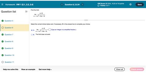 Solved Find The Limit