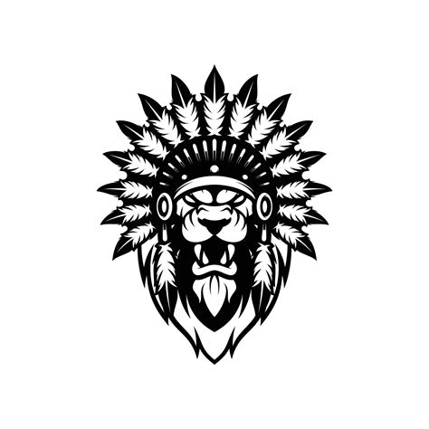 Lion Apache Outline 29148102 Vector Art At Vecteezy