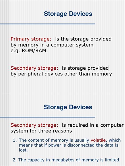 Storage Devices Pdf Computer Data Storage Floppy Disk