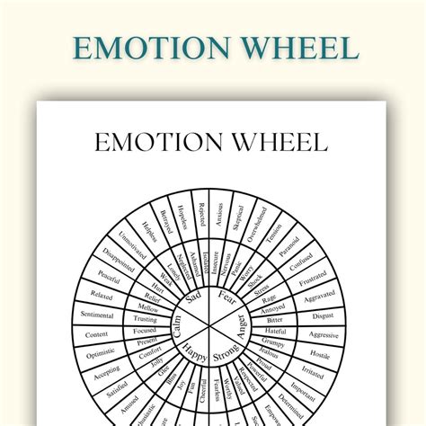 Emotion Wheel Free Printable