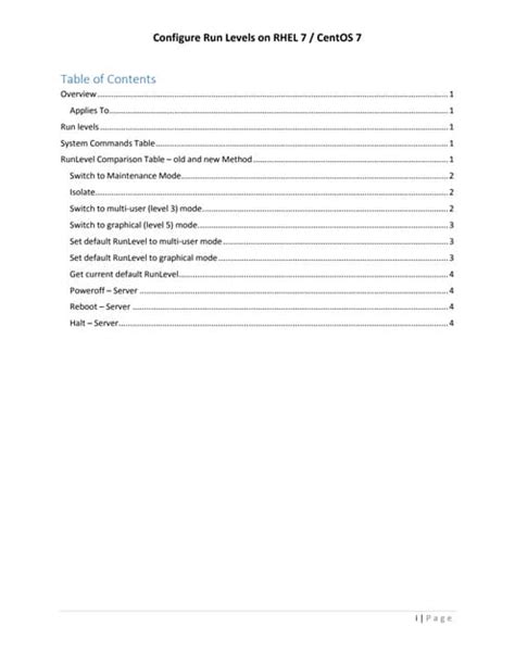 Configure Run Levels Rhel 7 Or Centos 7 Pdf Operating Systems Computer Software And