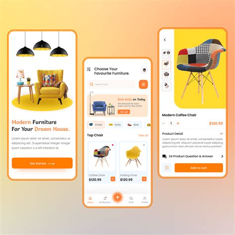 Furniture Mobile App Design E Commerce App Design On Behance