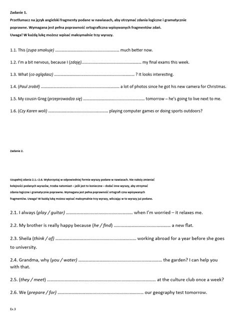 Grammar Unit 1 2 Odp Pdf