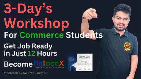 3 Days Workshopcareer Kickstarter Essentials Fintaccx Lms
