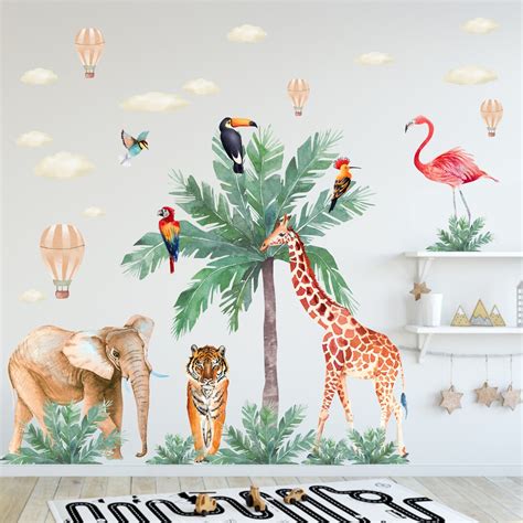 New Product Jungle Wall Decal Peel And Stick Safari Sticker Wild