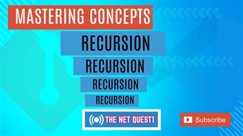 Mastering Concepts What Is Recursion Youtube