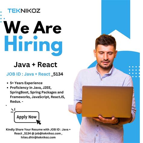 Teknikoz On Linkedin Wearehiring Javadeveloper Reactjs