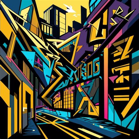 Arte Do Graffiti Em Cada Linha Urban Arrows Array Vetor Premium Gerado Com Ia