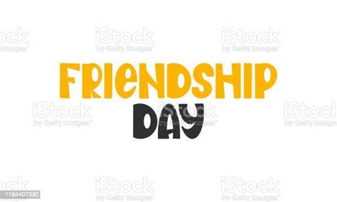 8월 국제 우호의 날 친구들은 좋아합니다 해피 홀리데이 매년 축하 사회적 단합 영원히 함께 포스터 인사말 카드 배너 및 배경 벡터 일러스트레이션 개념에 대한 스톡 벡터 아트