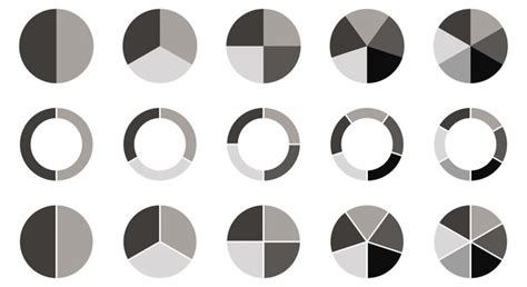 Premium Vector Segmented Circles Icons Set