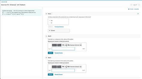 Solved Review Constants A Particle With Charge NC Is Chegg