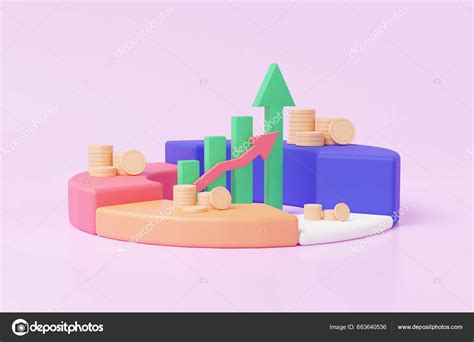 Growth Analytics Chart Graph Coins Stack Digital Grow Marketing Concept