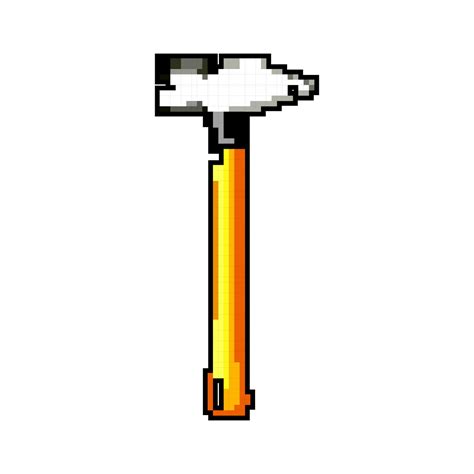 Hardware Hammer Tool Game Pixel Art Vector Illustration 23875092 Vector