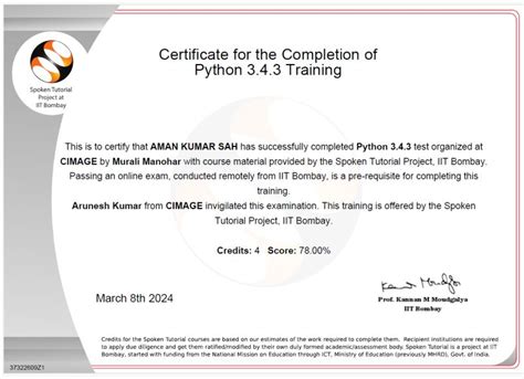 Aman Kr Sah On Linkedin Spokentutorial Iitbombay Pythonprogramming