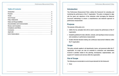 Cobit Performance Measurement Policy Template Itsm Docs Itsm Documents And Templates