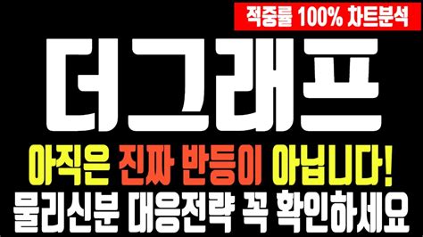 더그래프 아직은 진짜 반등이 아닙니다 물리신분 대응전략 꼭 확인하세요 더그래프 더그래프코인 더그래프분석 더그래프전망 더그래프목표가 더그래프차트 Youtube