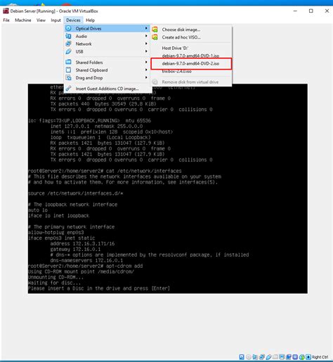 DHCP Server Debian 9 7 Virtual Box