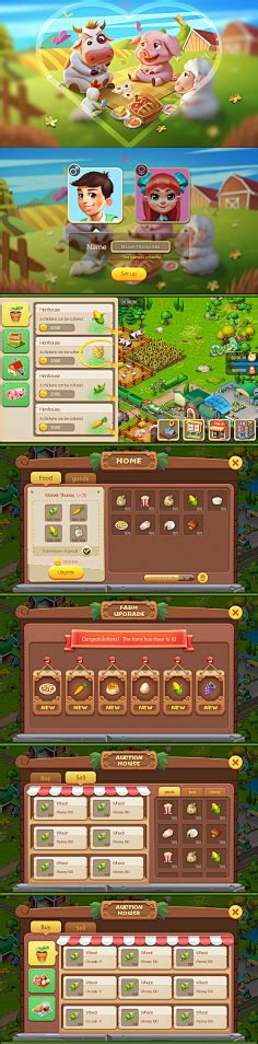 【游戏】模拟经营类ui 花瓣网陪你做生活的设计师 踏马江湖