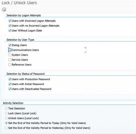 Mass Locking And End Validity Date Of Users