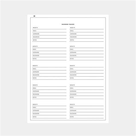 Digital Password Tracker Stil