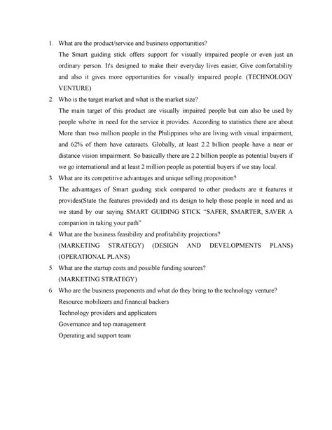 Excutive Summary Lecturenotes What Are The Product Service And