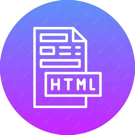 Premium Vector Html File Vector Icon Illustration Of Coding And