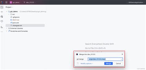 新版IDEA中Git的使用二分支操作 idea合并代码 CSDN博客 新版IDEA中Git的使用二分支操作 idea合并代码 CSDN博客