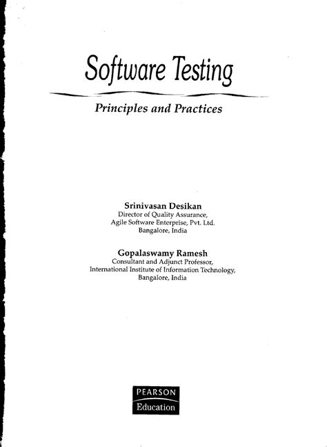 Software Testing Notes Software Testing Principles And Practices