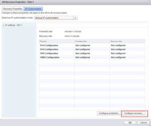 How To Customize IP Address Of Individual SRM Protected VM
