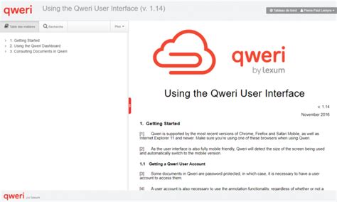 Using The Qweri User Interface Lexum