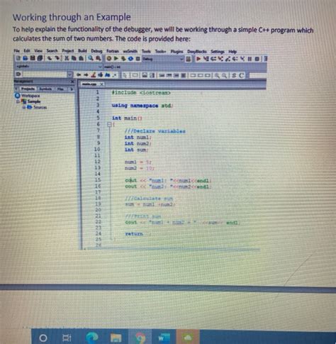 Debugging In Codeblocks Objectives You Will Learn
