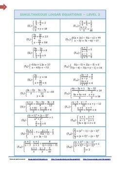 Simultaneous Linear Equations Challenge Compete To Solve The System