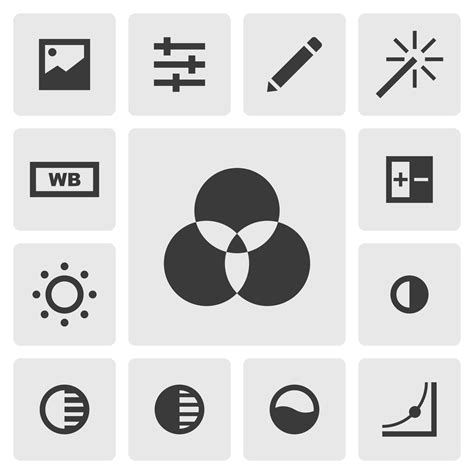 Rotate Icon Vector Design Simple Set Of Photo Editor App Icons Silhouette Solid Black Icon