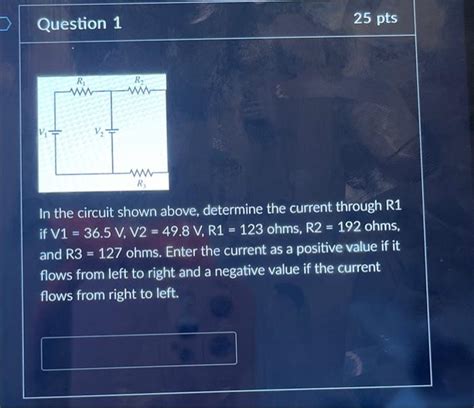 Solved In The Circuit Shown Above Determine The Current Chegg
