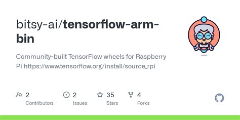 Github Bitsy Aitensorflow Arm Bin Community Built Tensorflow Wheels