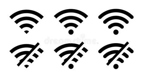 Disconnect Wifi Icon Set Collection Lost Wireless Connection Symbol
