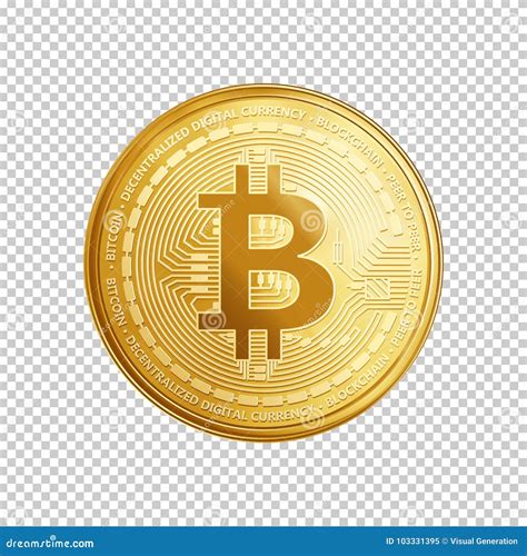 golden bitcoin coin symbol stock vector illustration of design
