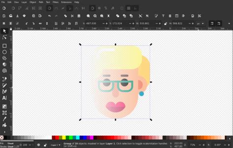 create an opacity mask with inkscape partial transparency for groups