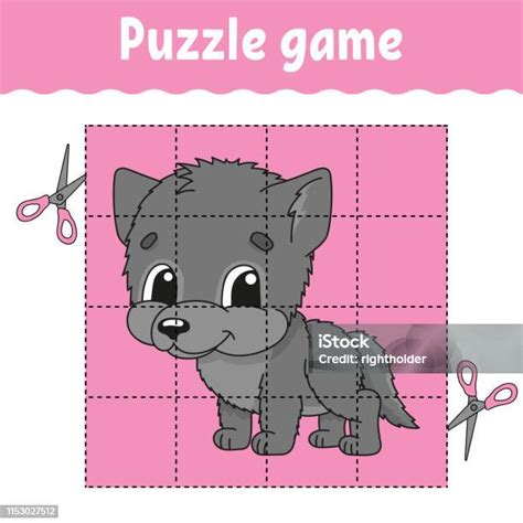 아이 들을 위한 퍼즐 게임 교육 워크시트 개발 어린이를 위한 게임을 학습 활동 페이지 유아를 위한 유치원에 대 한 수수께끼 귀여운 만화 스타일에서 간단한 평면 고립 된 벡터